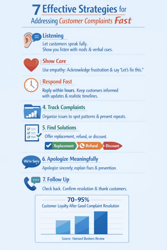 7 Effective Strategies for Addressing Customer Complaints Fast