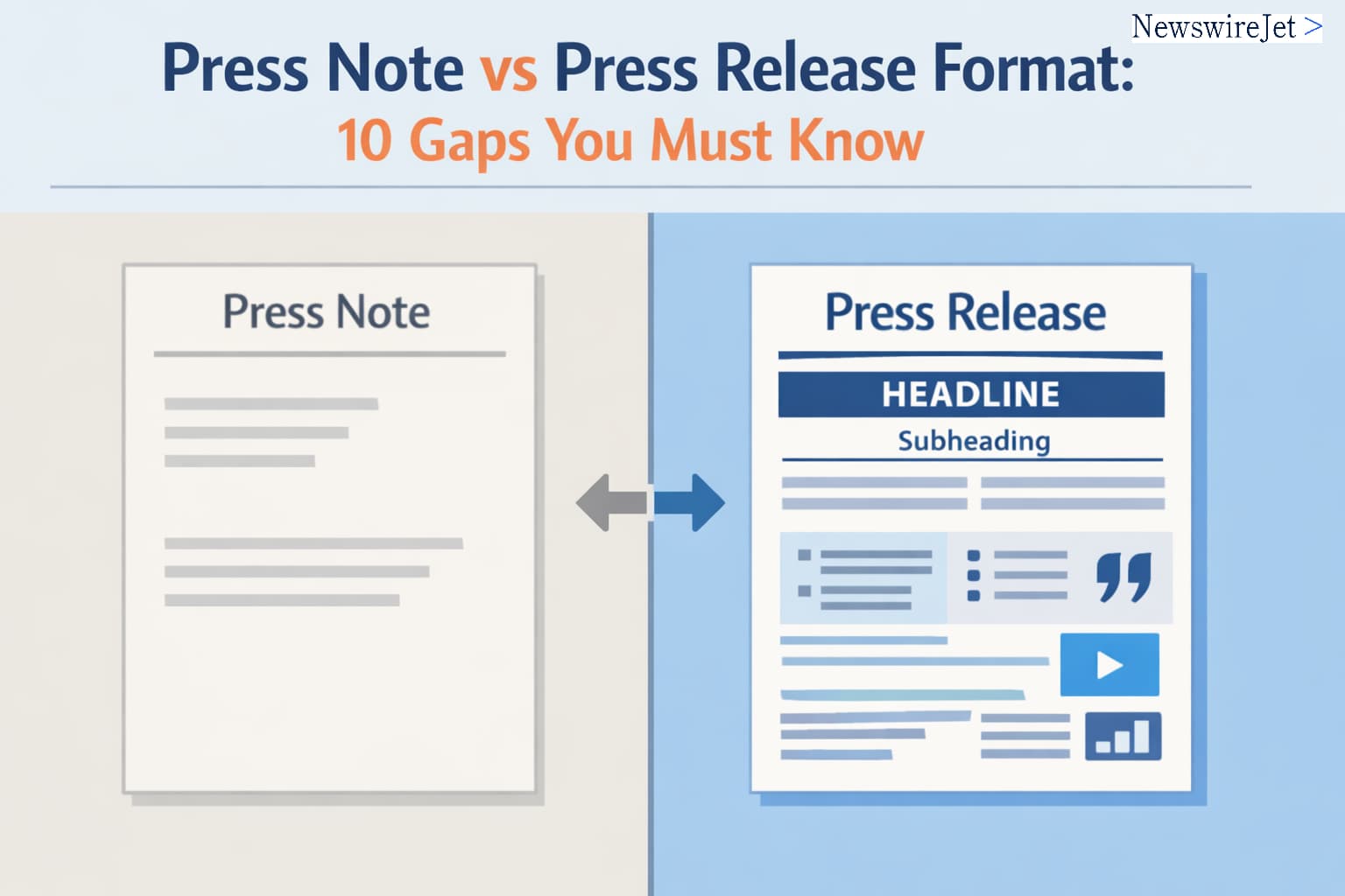 Press Note vs Press Release Format: 10 Gaps You Must Know - NewswireJet