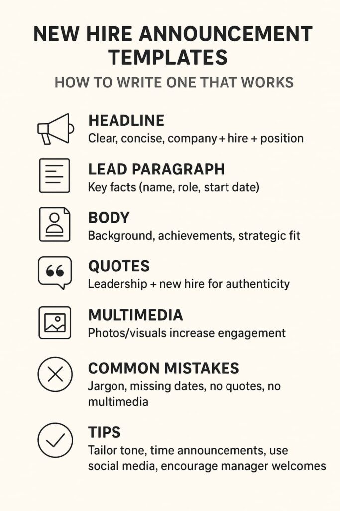 New Hire Announcement Templates: How to Write One That Works - NewswireJet