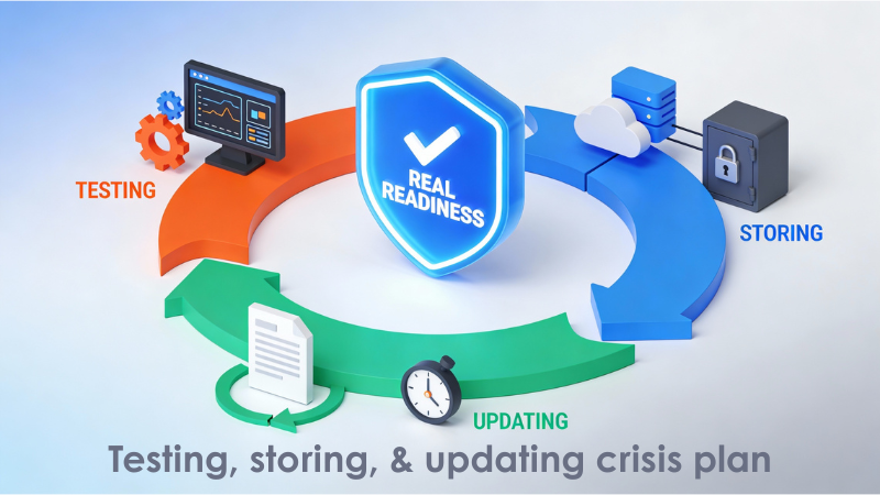 Testing, Storing, & Updating Crisis Plan for Real Readiness